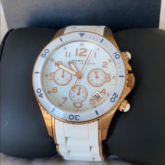 Marc Jacobs | Accessories | Marc Jacobs White Silicone Stainless Steel ...